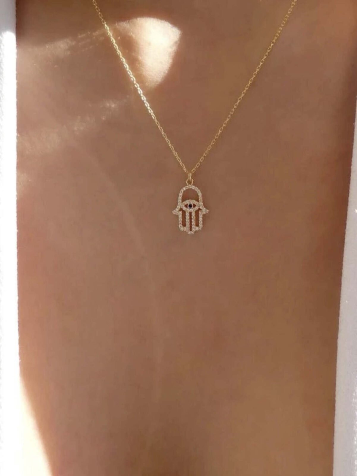 Collier Main de fatma strass - Bijoux porte-bonheur pas cher Collier Main de fatma strass - Bijoux porte-bonheur pas cher